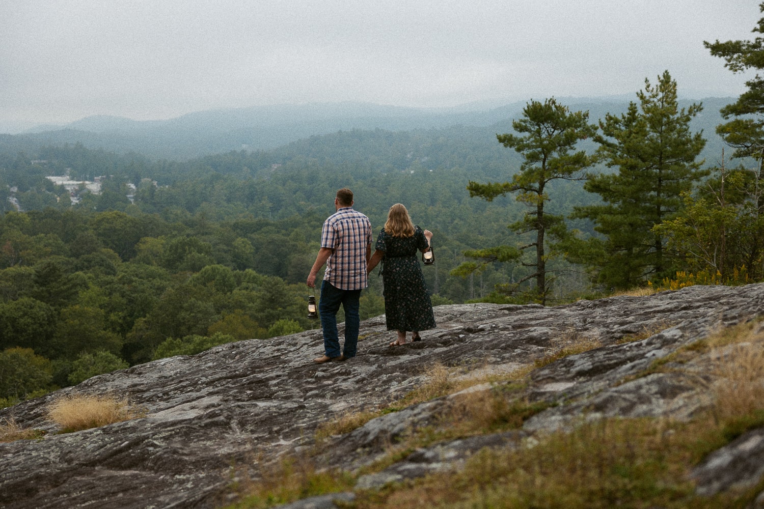 Moody Engagement Photos at Sunset Rock | Highlands, NC